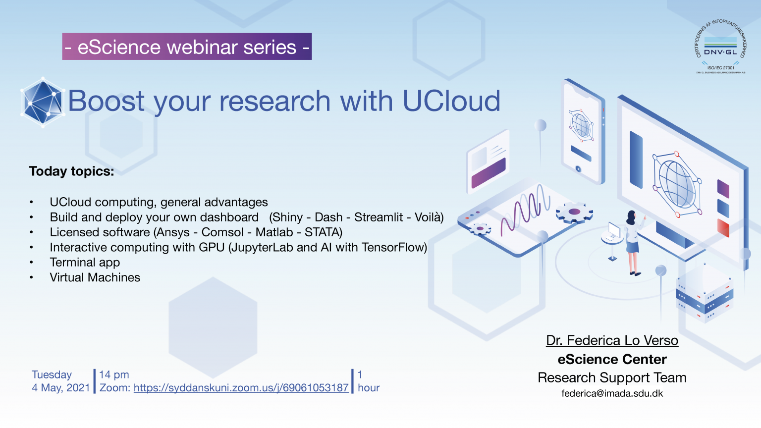 eScience Webinar 4th of May – SDU eScience